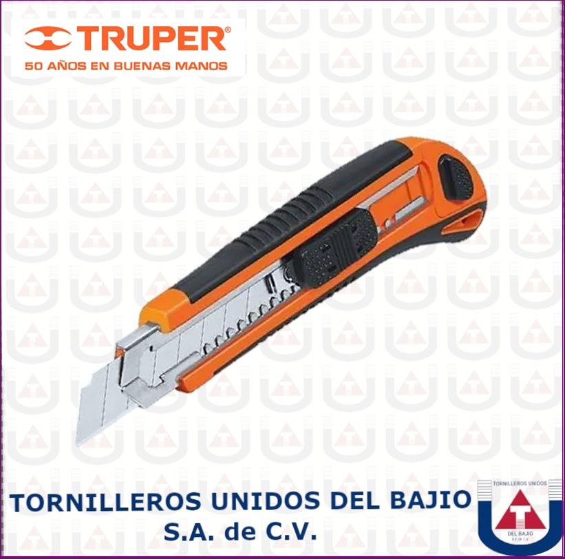 TRUPER – CUTTER RETRACTIL Profesional 18mm – TORNILLEROS UNIDOS DEL ...
