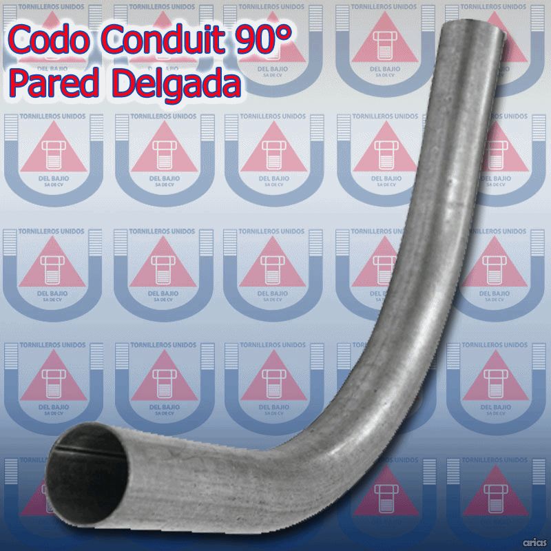 CODO CONDUIT 90ø Pared Delgada 1/2 | TORNILLEROS UNIDOS DEL BAJIO SA DE CV