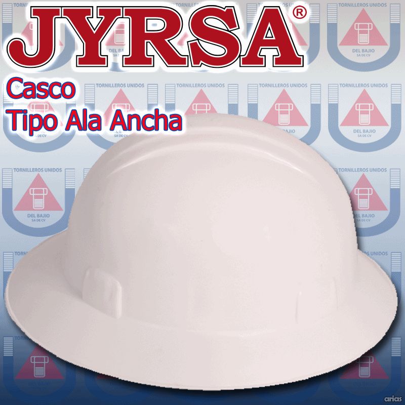 JYRSA CASCO TIPO ALA ANCHA BLANCO | TORNILLEROS UNIDOS DEL BAJIO SA DE CV