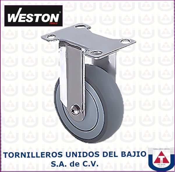 RODAJA TPR HORQ. A INOX USO MEDIO FIJA 4 X 1 1/4 120 KGR | TORNILLEROS ...