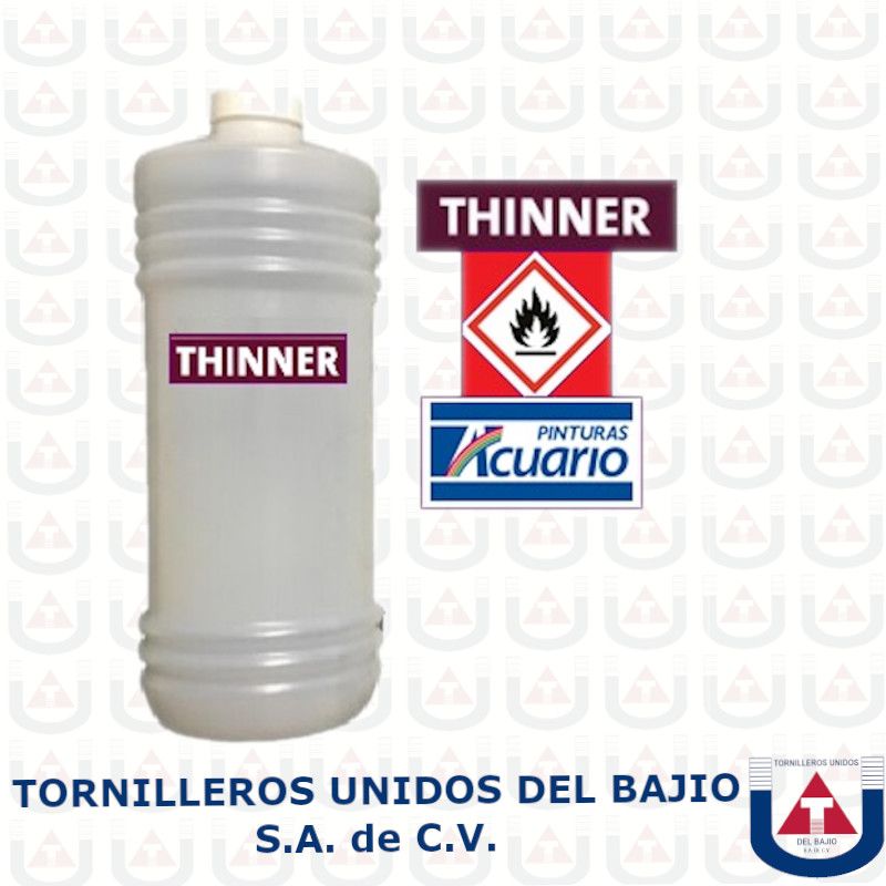 THINNER STANDAR SIN ENVASE 1 LT – TORNILLEROS UNIDOS DEL BAJIO SA DE CV